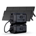 OUPES Mega 2 Portable Power Station 2400W 2048Wh + 2x240w Solar Panel ...