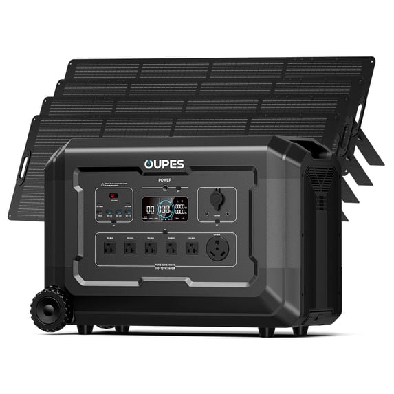 Eco RV Backup OUPES Mega 3 Power Station 3600W 3072Wh Solar Generator ...