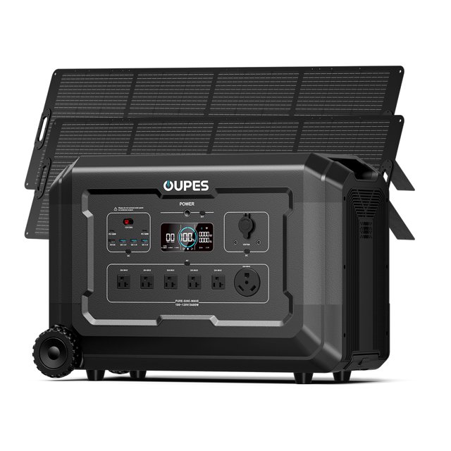 OUPES Mega 3 RV Backup Power Station 3600W 3072Wh with 2x240w Solar ...