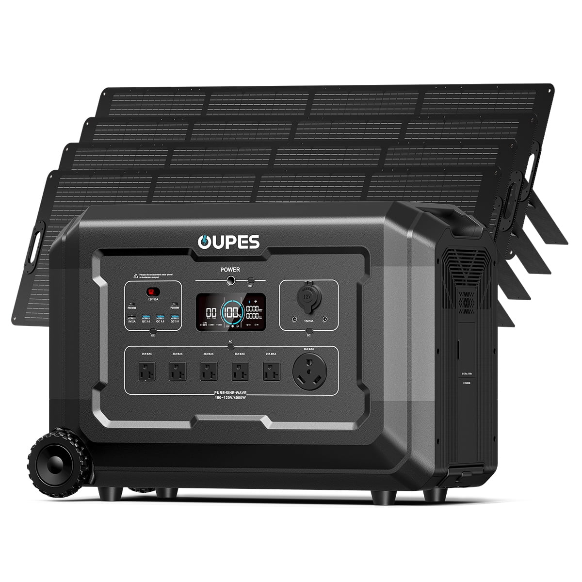 OUPES Mega 5 Solar Generator 4000w: 5040Wh, Emergency Use, Home Backup ...