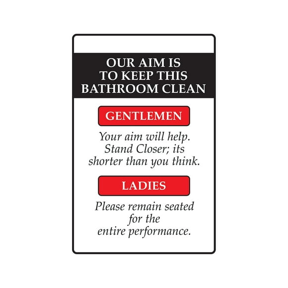 Please Keep Bathroom Clean Sign