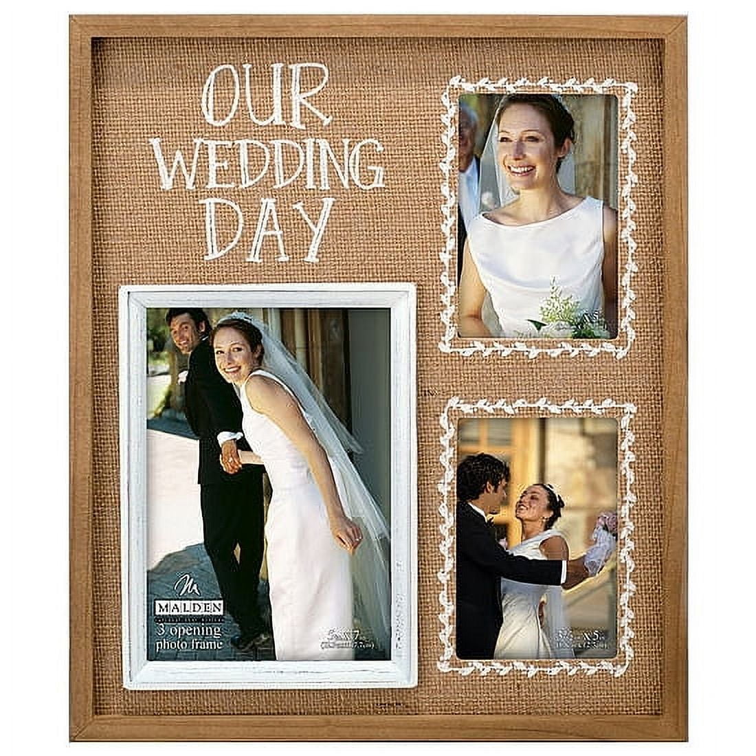 OUR WEDDING DAY BURLAP frame by Malden - 5x7 - Walmart.com