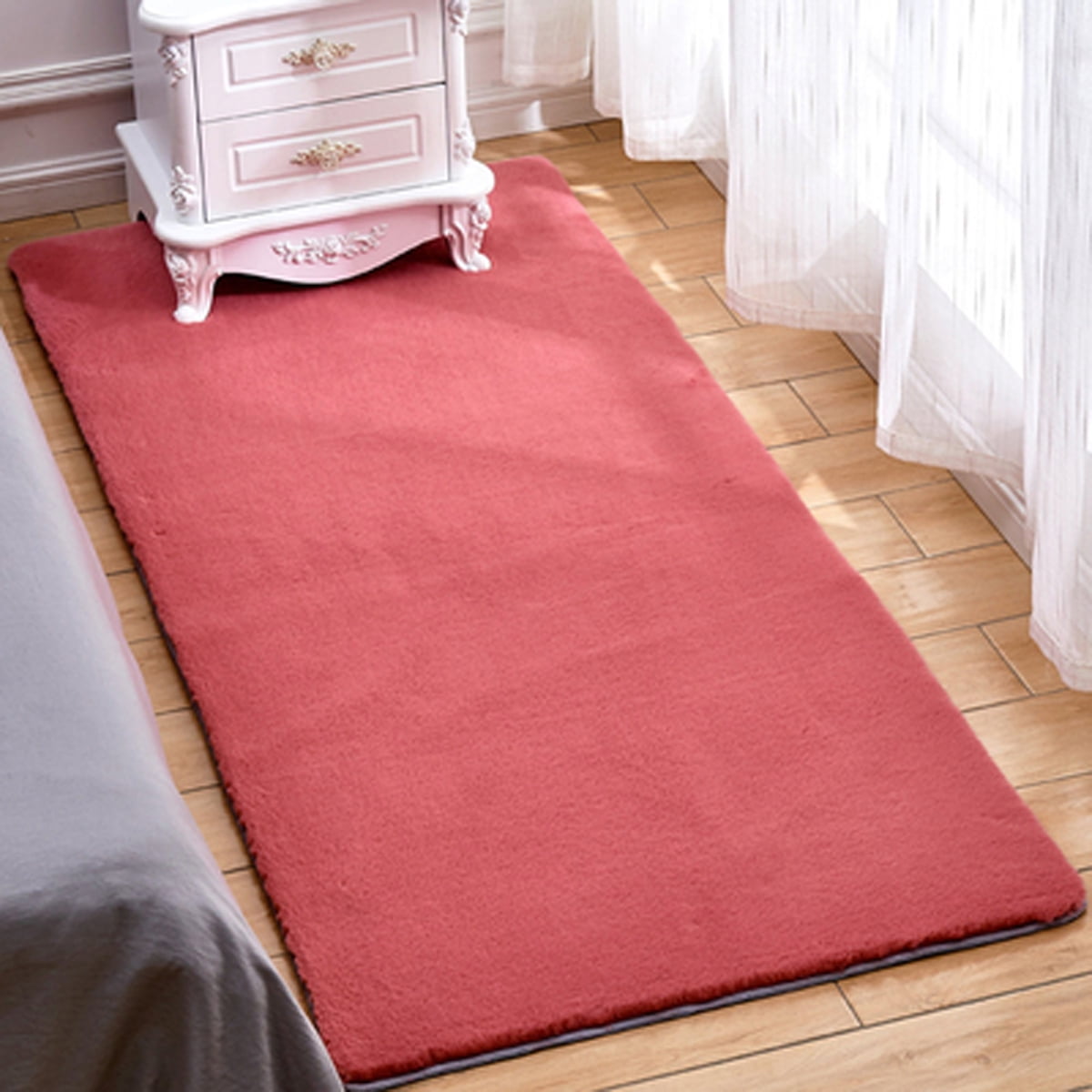 OUSGAR 70x40inch Rectangle Sheepskin Rugs Deluxe Soft Fuzzy Faux Fur ...