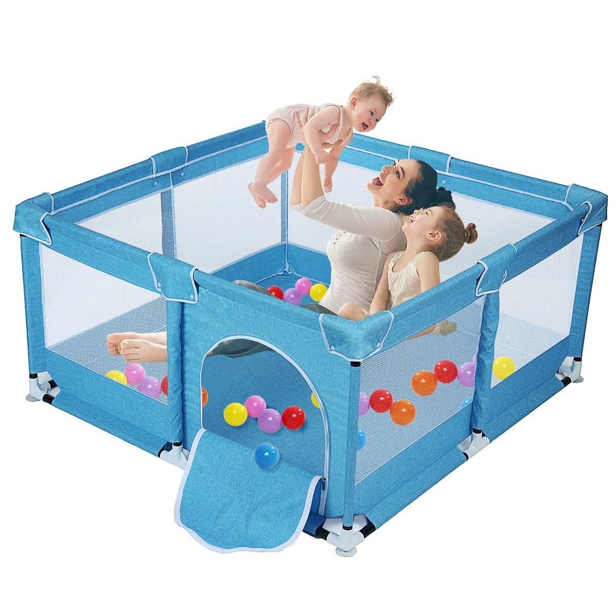 OUSGAR Playpen for Baby, Kids 4-Panel Portable Playpen, Indoors or ...