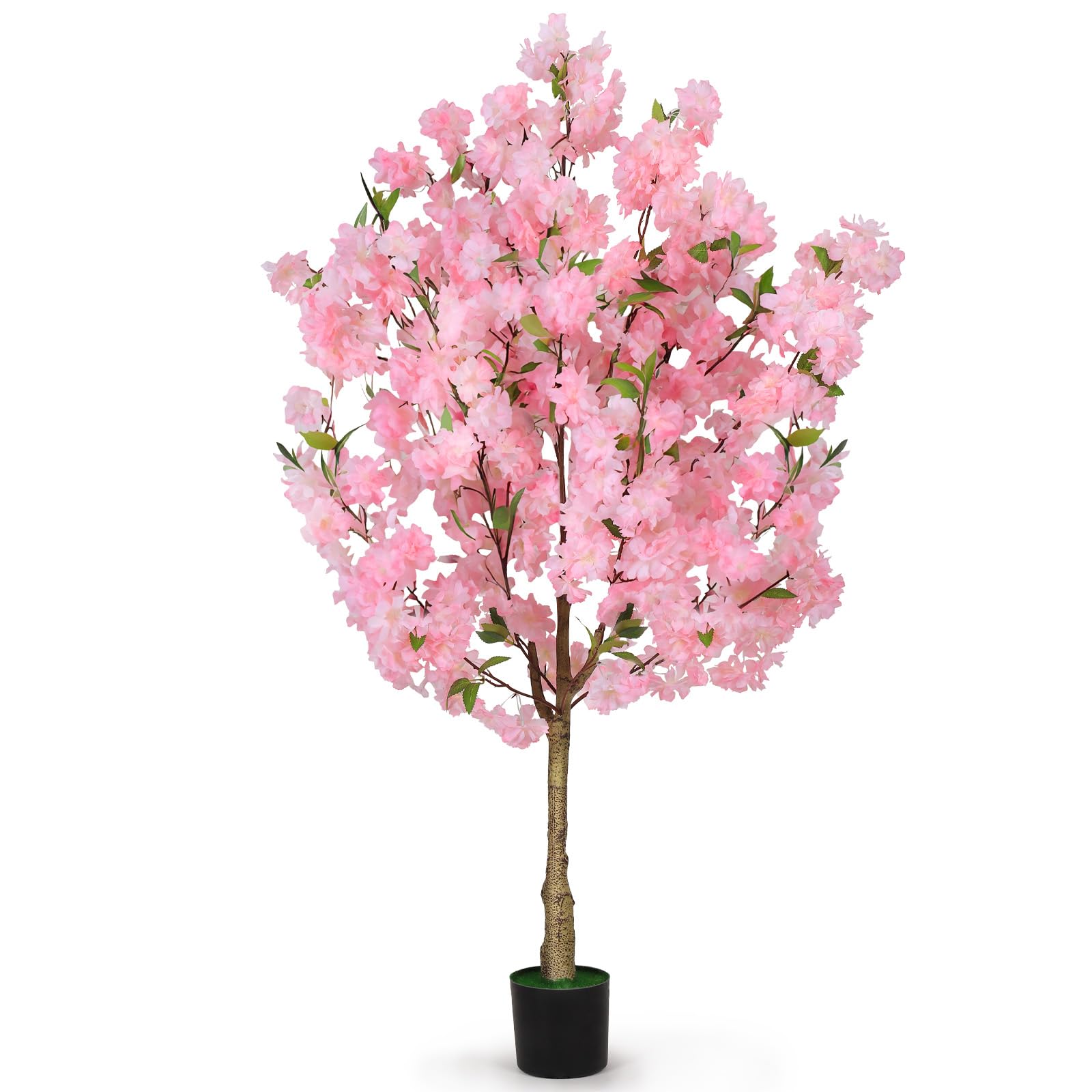 OUSHENG Artificial Cherry Blossom Tree, Fake Plants Indoor Decor, Faux ...