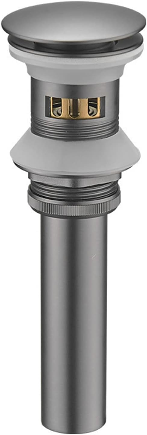 OUSIKA Bathroom Pop Up Sink Drain,Gun Gray,Pop Up Drain with Overflow ...