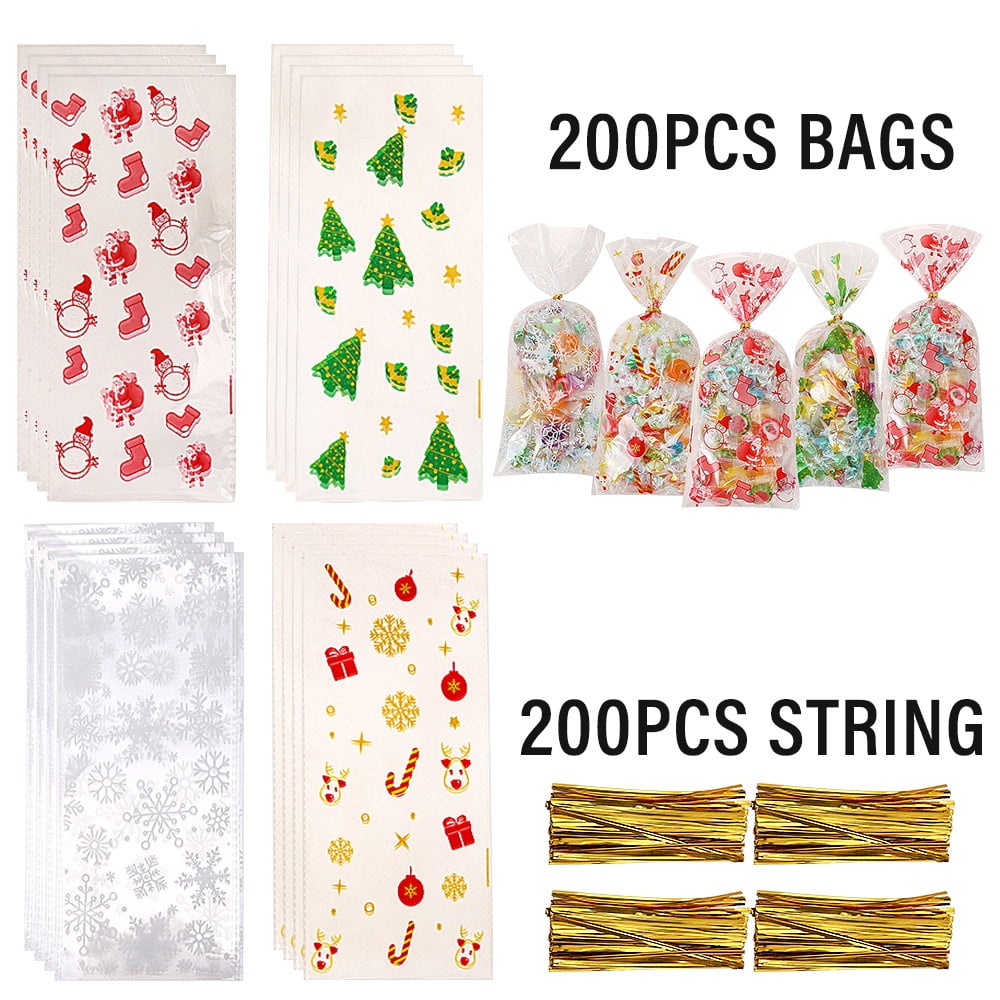 OUSITAI 200pcs new holiday gift bag candy packaging bag biscuit baking ...