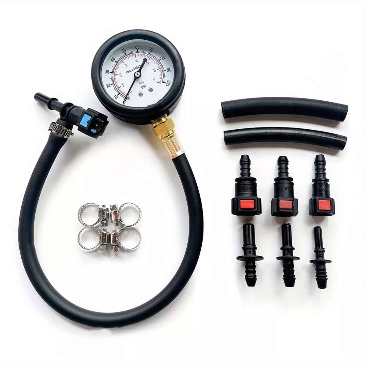 OUSITAID 13pcs Fuel Pressure Test Kit with 3 Adapter Sizes - Quick ...