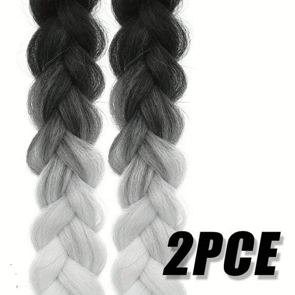 OUSITAID 2-Pack Yaki Braid Wig Fluffy Synthetic Ponytail Halloween ...