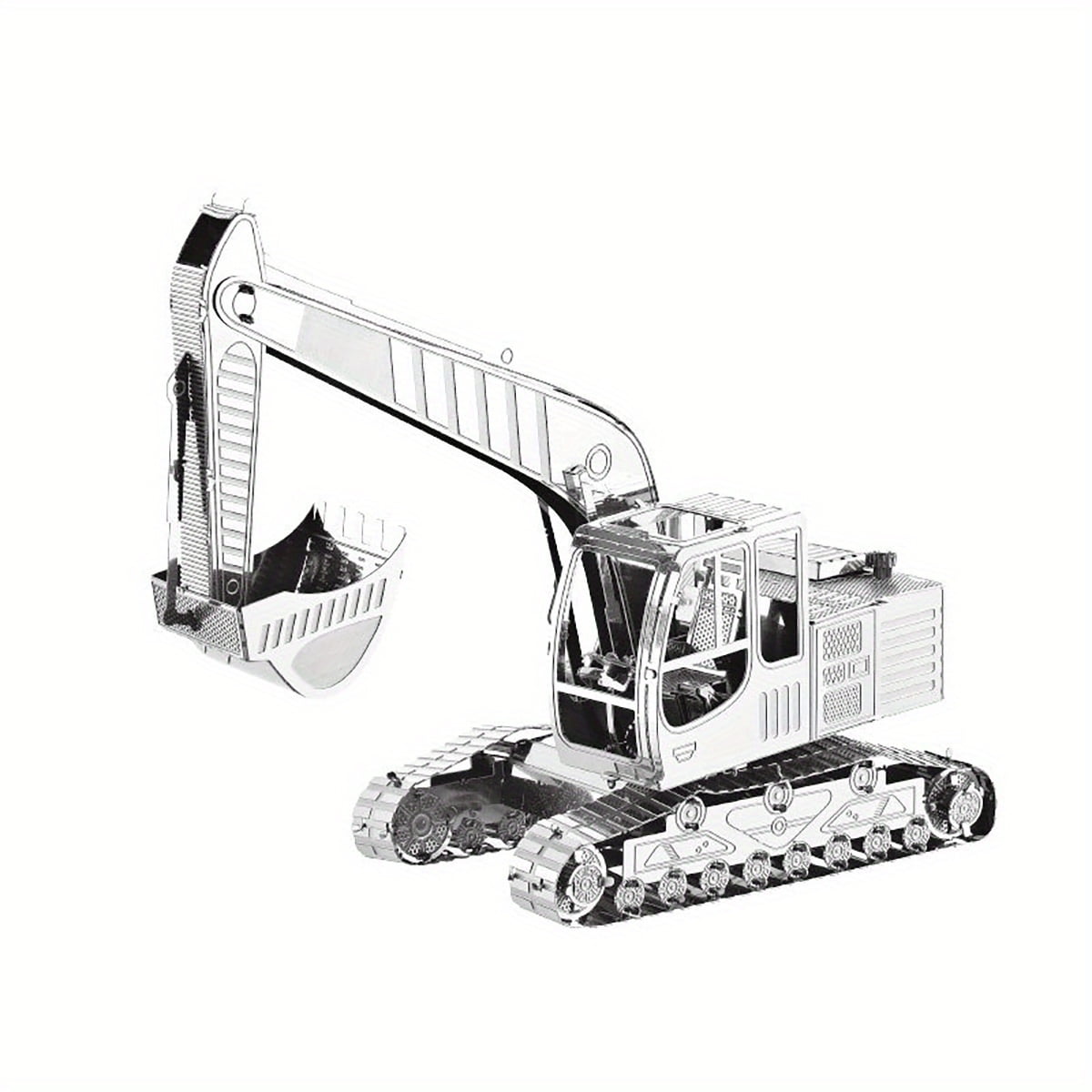 OUSITAID 3D Metal Excavator Puzzle Model Kit - DIY Laser Cut Jigsaw ...