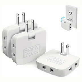 Cable Matters UL Listed 3 Pack 3-Way Plug Adapter 15A 1875W Power ...