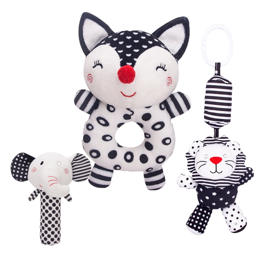 FZFLZDH Baby Rattles Toy for Newborns, Black and White Baby Toys 0-3 ...
