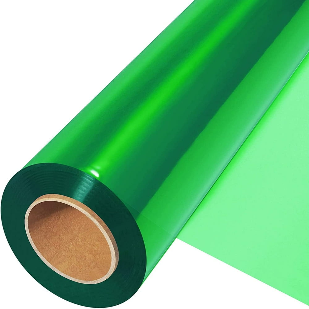 OUSITAID Blue Cellophane Wrap Roll 100Ft X 17.5in Transparent Blue ...