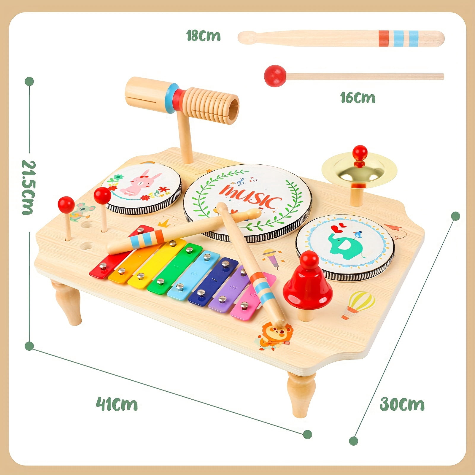 OUSITAID Kids‘ Deluxe Drum Kit Set - Early Development & Activity Toys ...