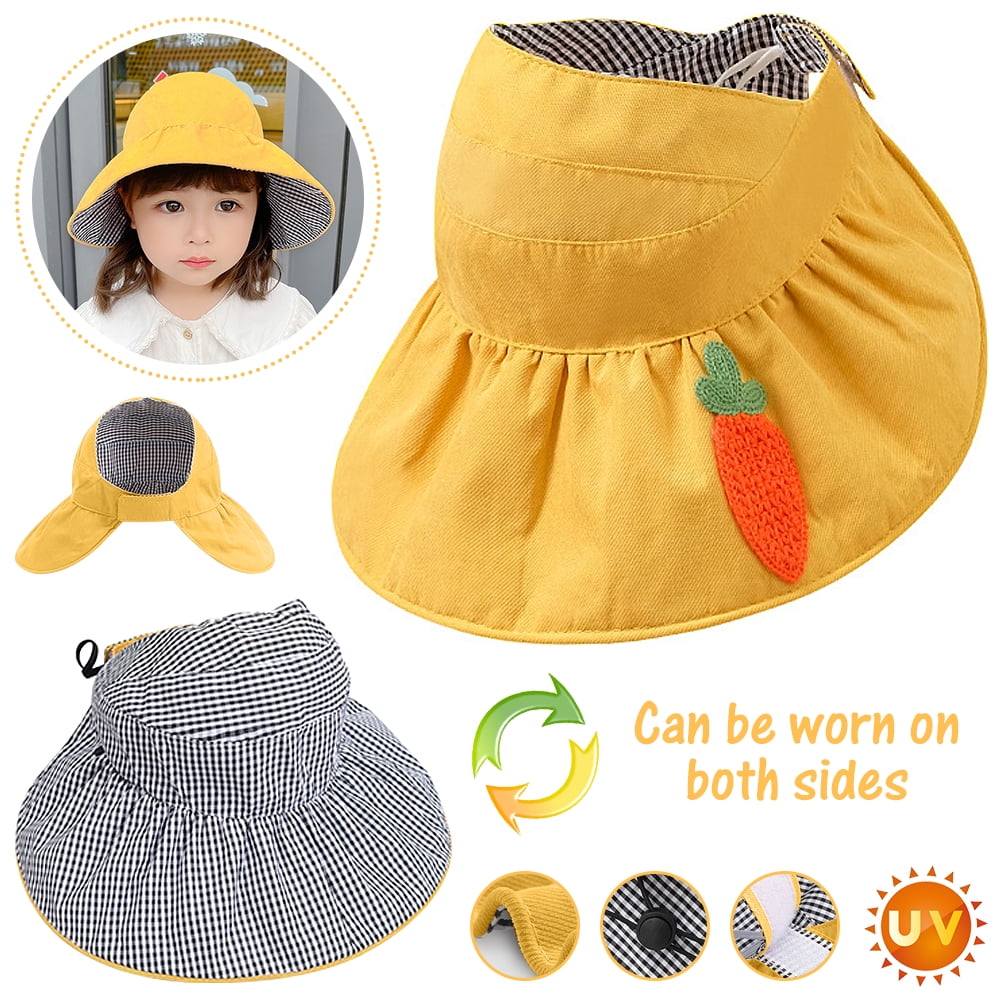 OUSITAID Kids UPF 50+ Sun Hat, UV Sun Protection Hats, Adjustable Double Sides Wide Brim ...