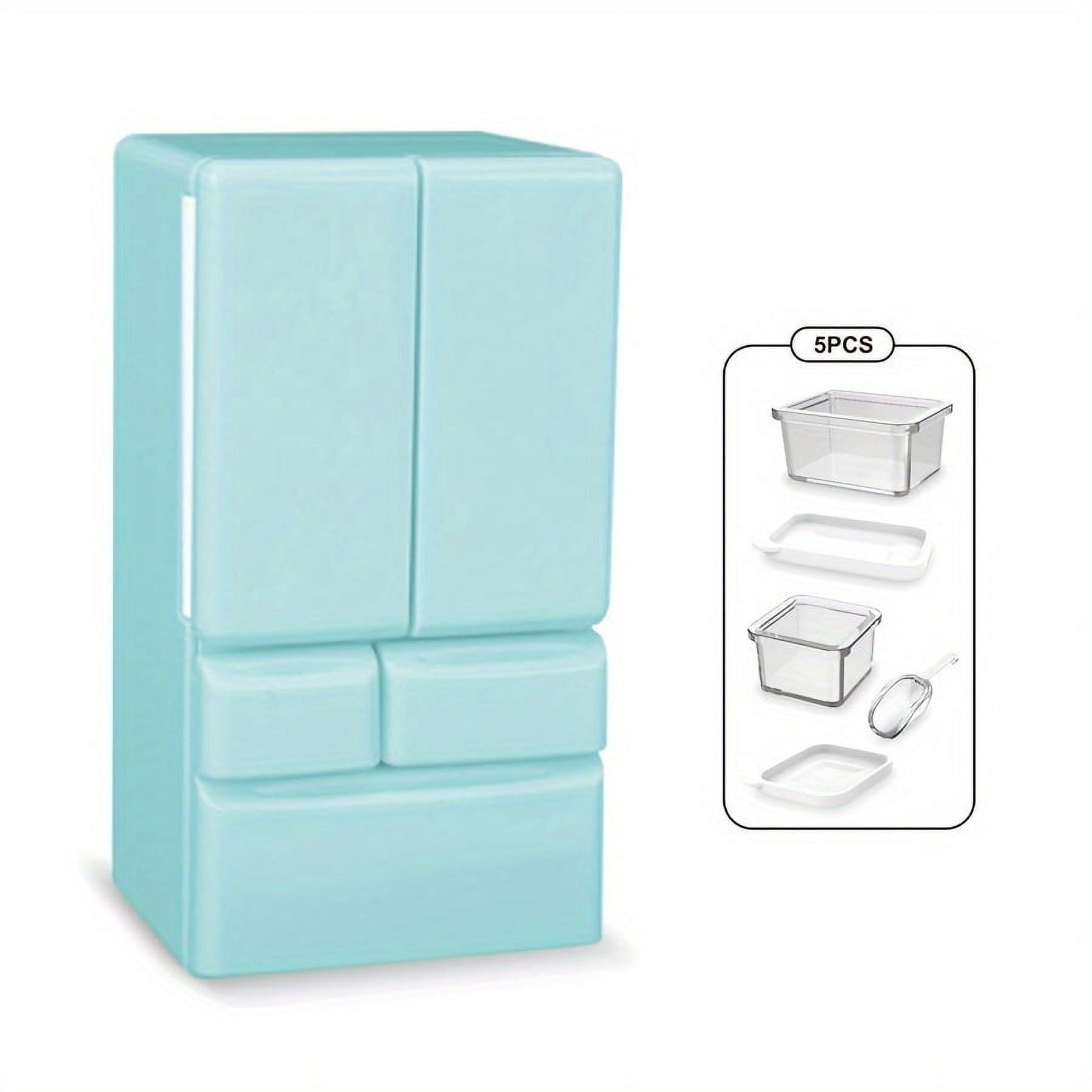 OUSITAID Miniature Double-Door Refrigerator for Dollhouse Play Suitable ...