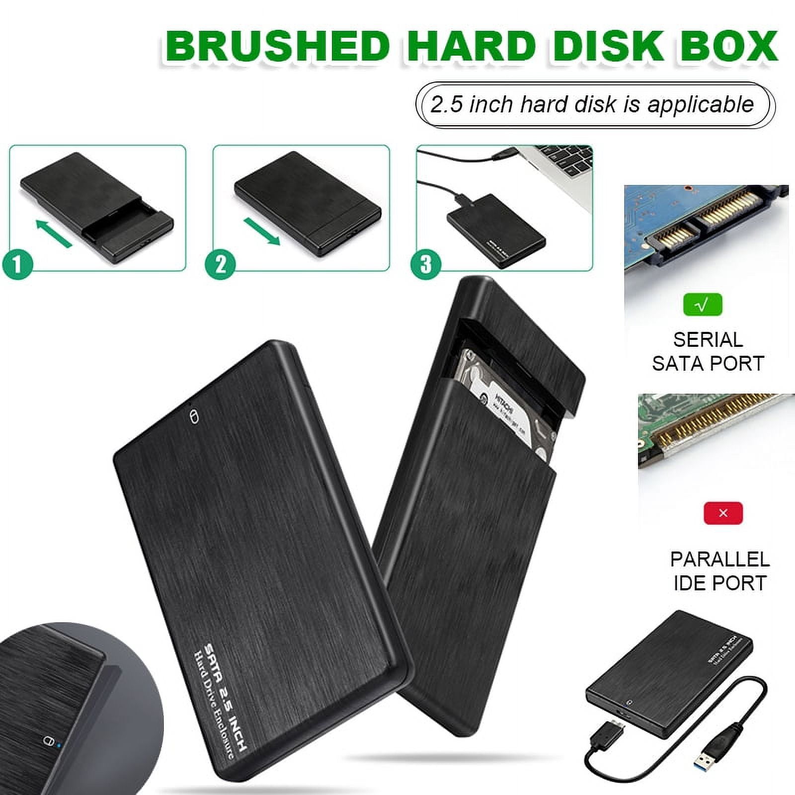 OUSITAID USB 3.0 Enclosure 2.5" Portable External Backup Hard Drive ...