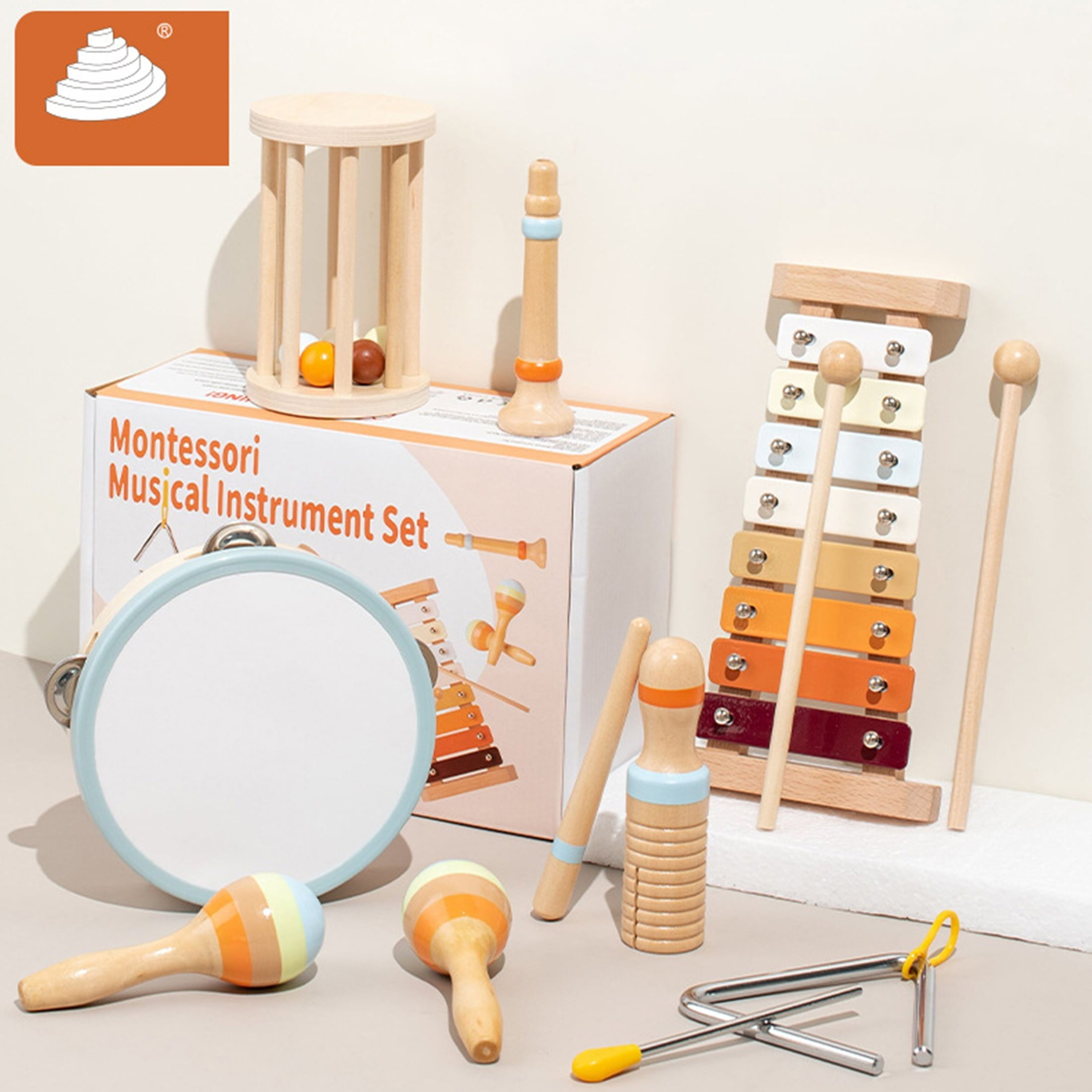 OUSITAID Wooden Musical Instrument Set for Youngsters 3+ - Includes ...