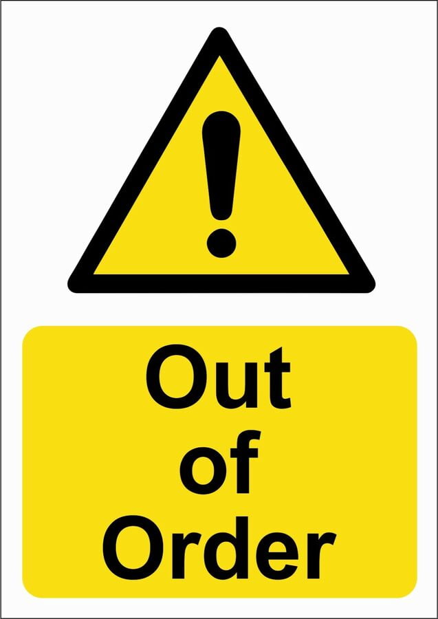 OUT OF ORDER Metal Aluminum Sign/FOAMEX SITE SIGNSAFETY SIGN Size: 8 x ...