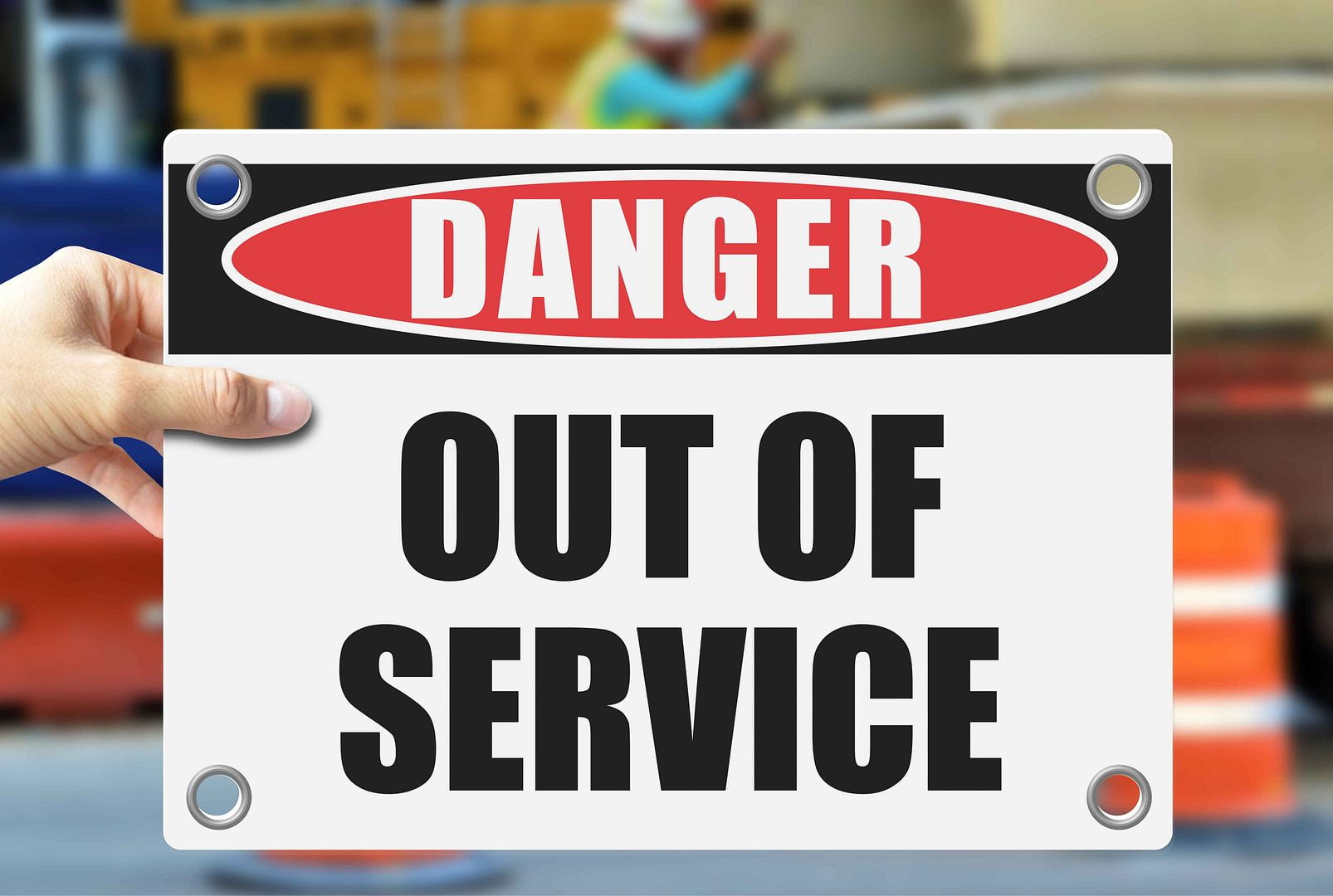 OUT OF SERVICE | Warning Notice Caution Danger 3mm PVC Sign - Walmart.com
