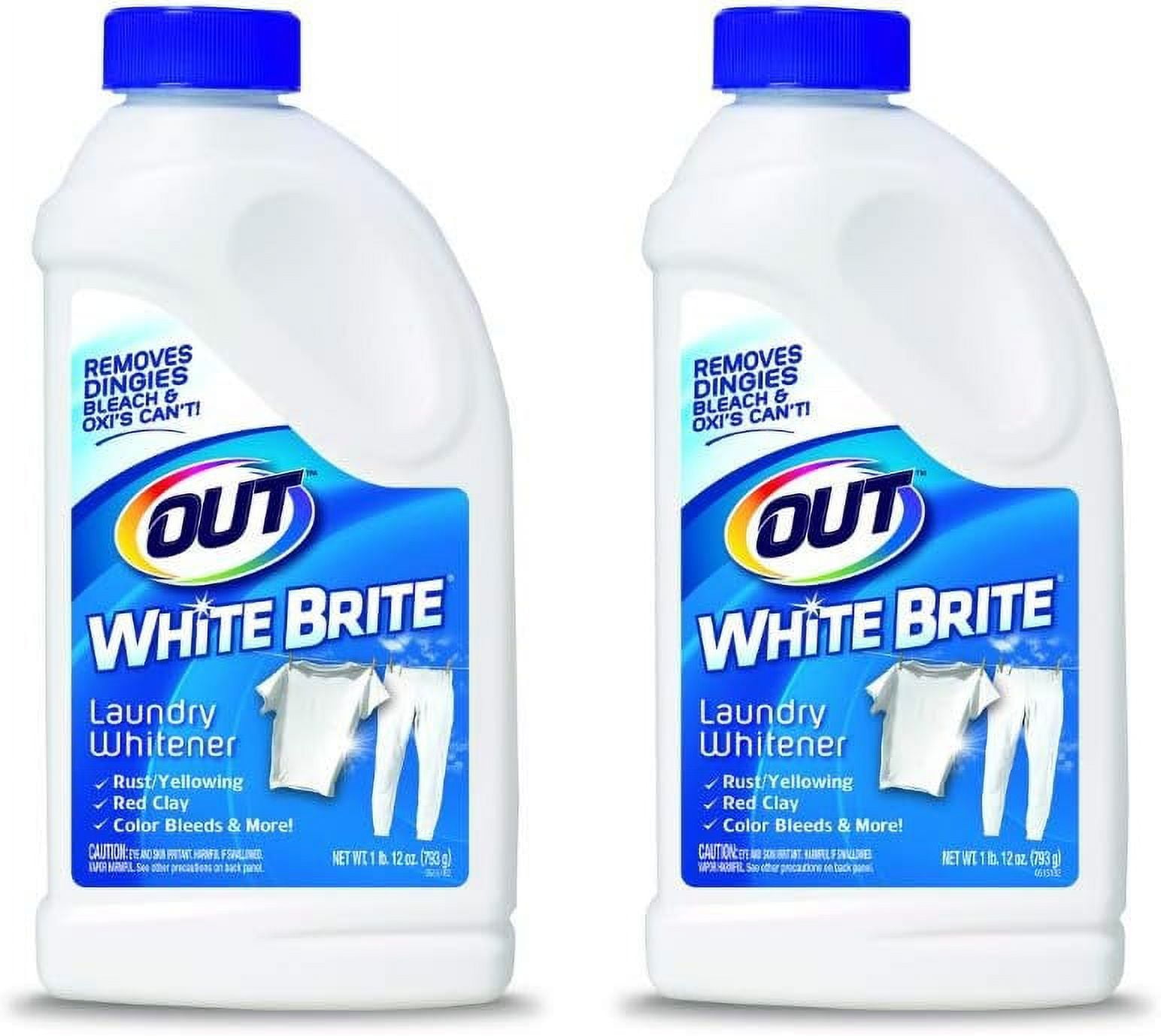 OUT White Brite Laundry Whitener Powder, 1 lb 12 oz, 2 Bottles ...