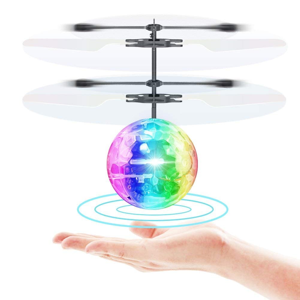 Betheaces Flying Toy Ball Infrared Induction RC Helicopter with LED ...
