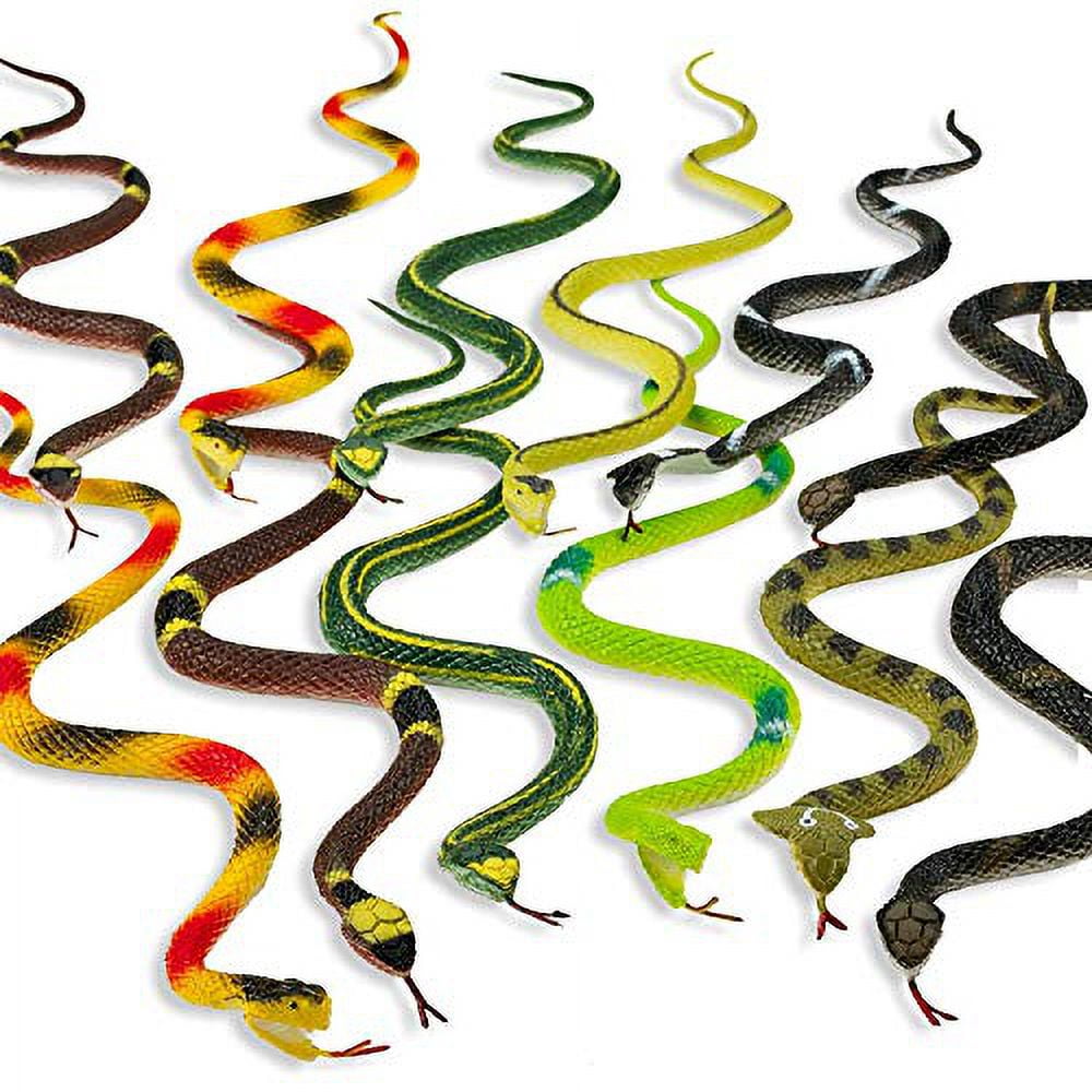 OUTAD rubber rainforest snakes - 1 -14 inches - snake toys for children ...