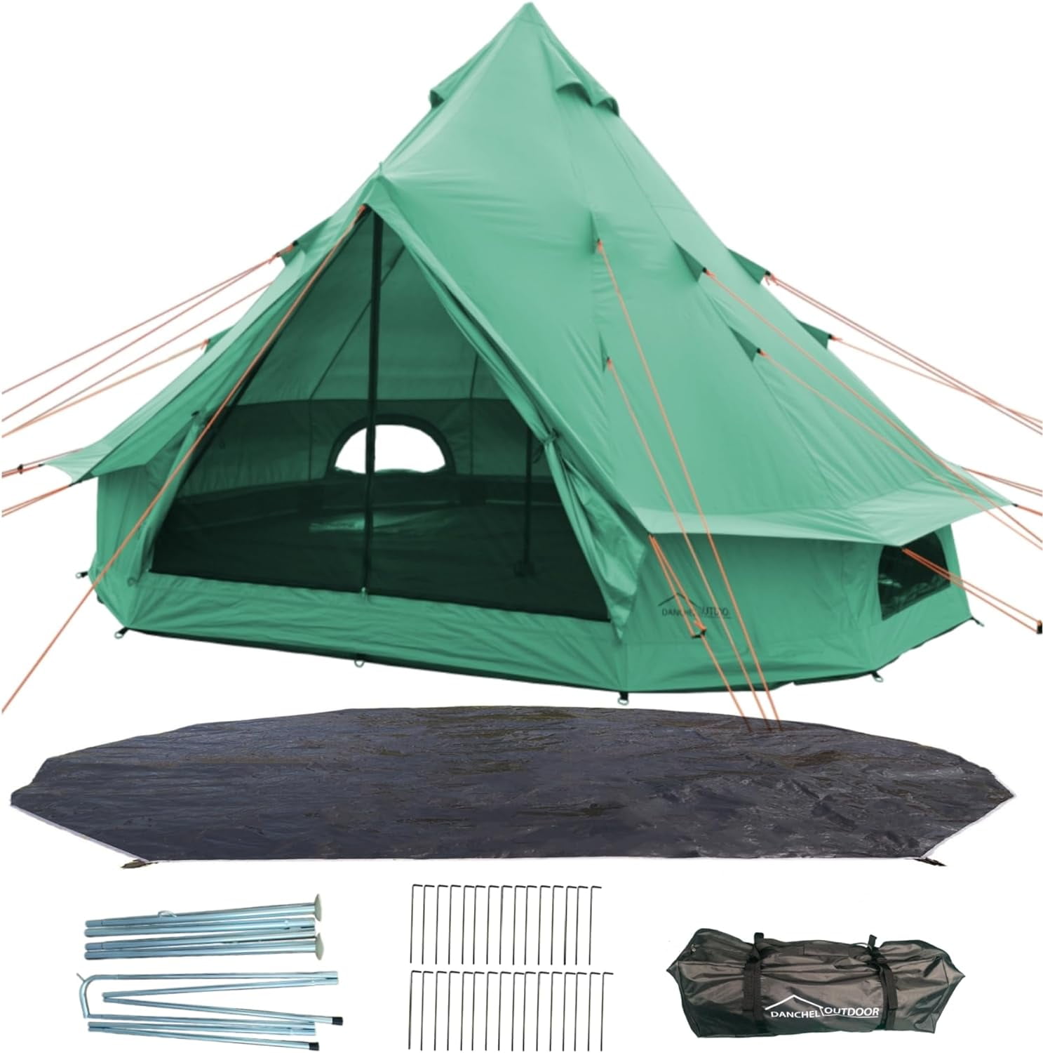 OUTDOOR B1 Portable Yurt Tent for 4-6 Person 24lbs, Waterproof Camping ...