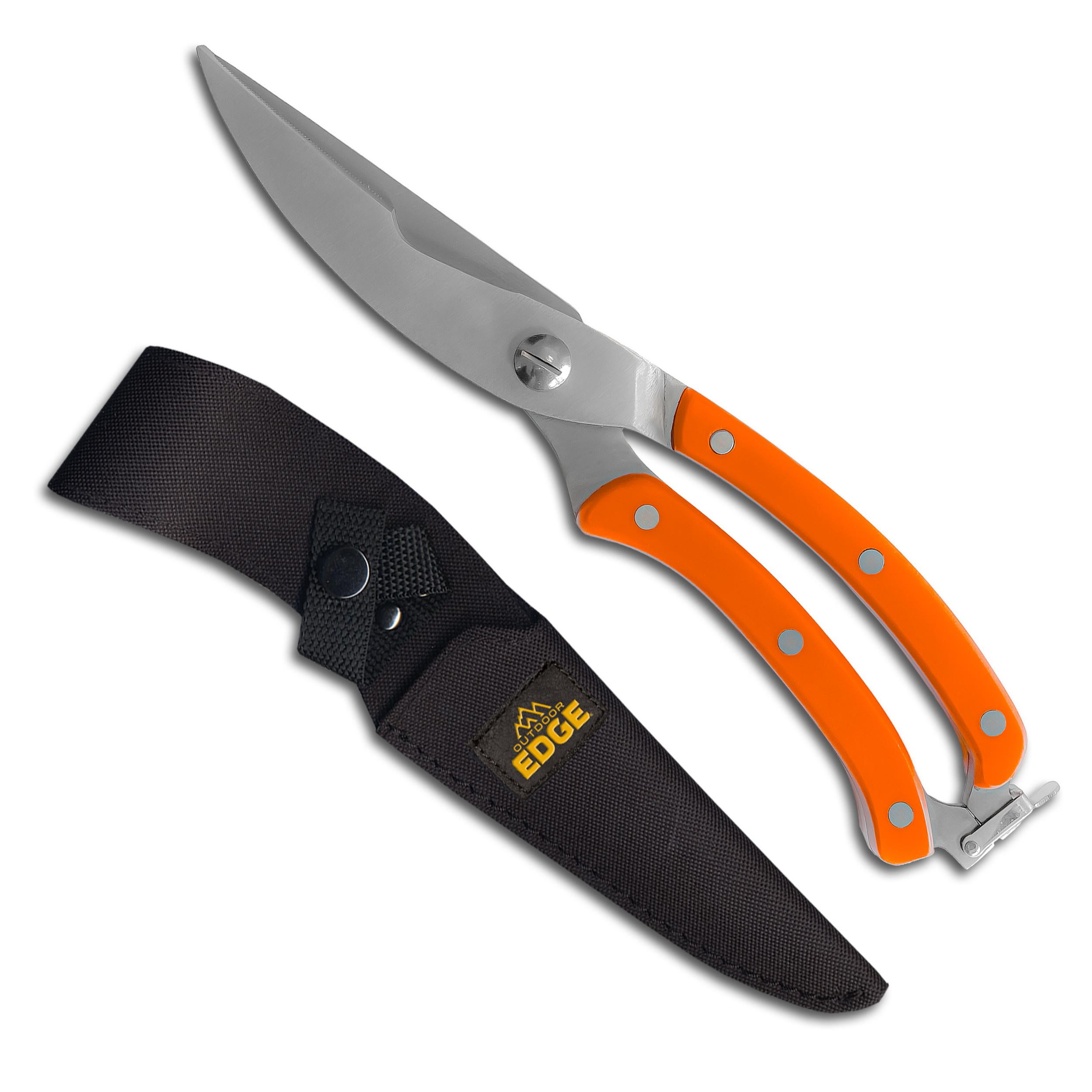 Outdoor Edge Heavy Duty Field Shears- Blaze Orange Game Shears with ...