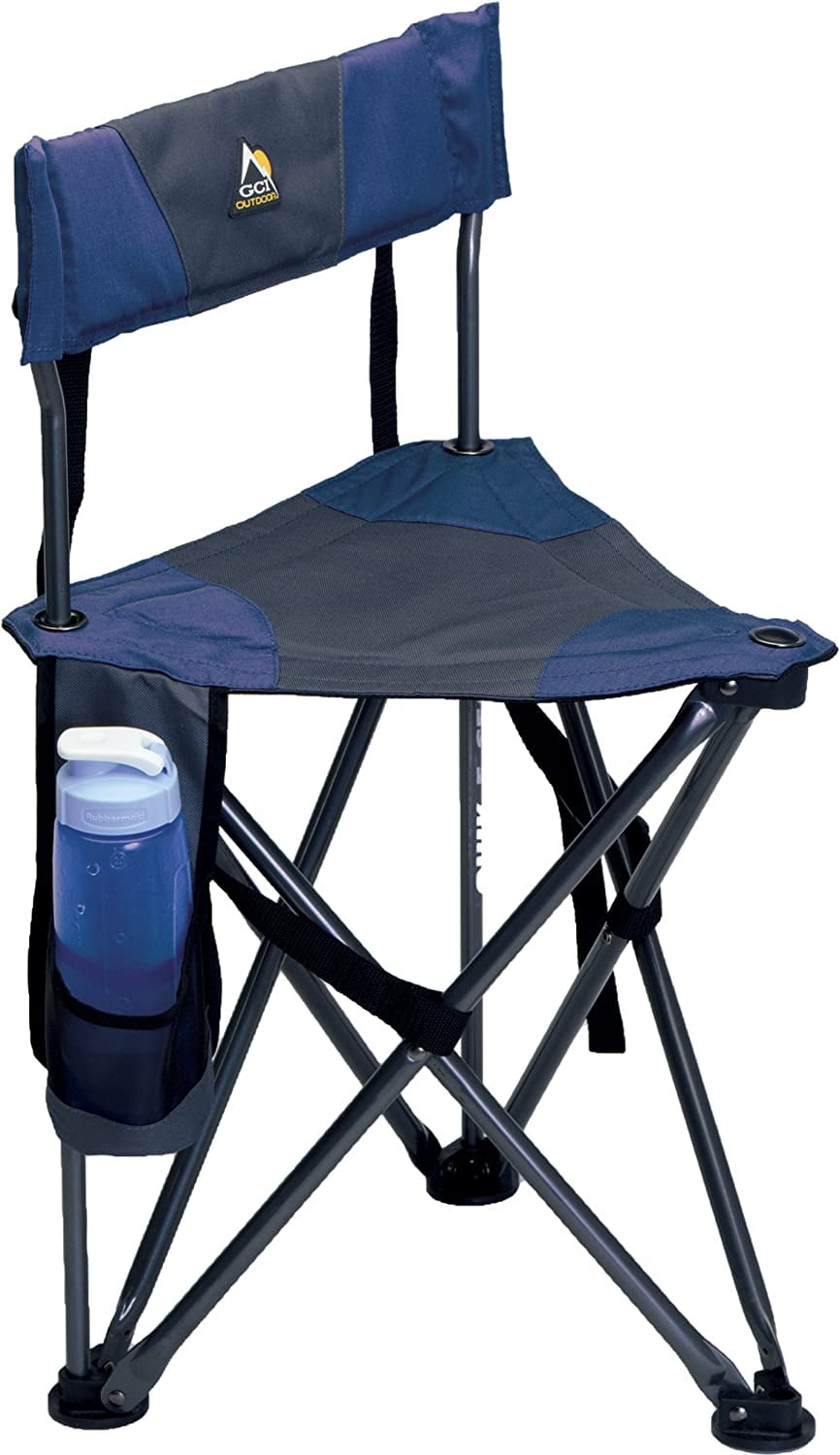 OUTDOOR Quik-E-Seat | Portable, Folding Tripod Chair with Drink Holder ...