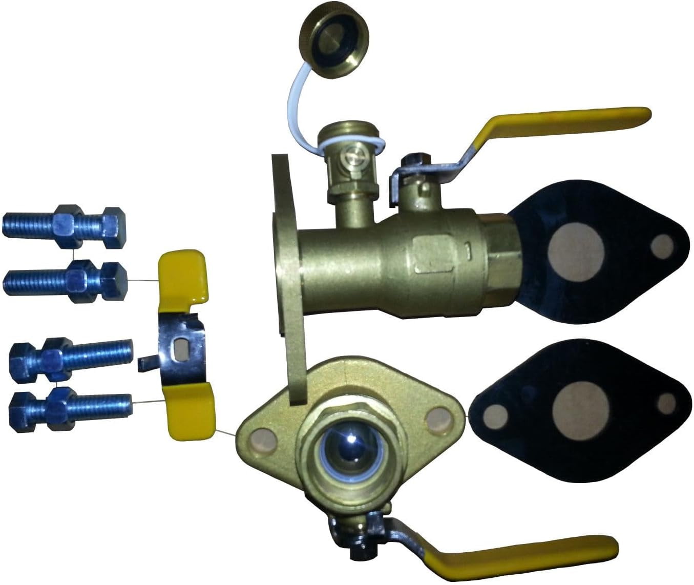 OUTDOOR WOOD FURNACE BOILER PUMP ISOLATION FLANGE SET 1" BRONZE LEAD ...