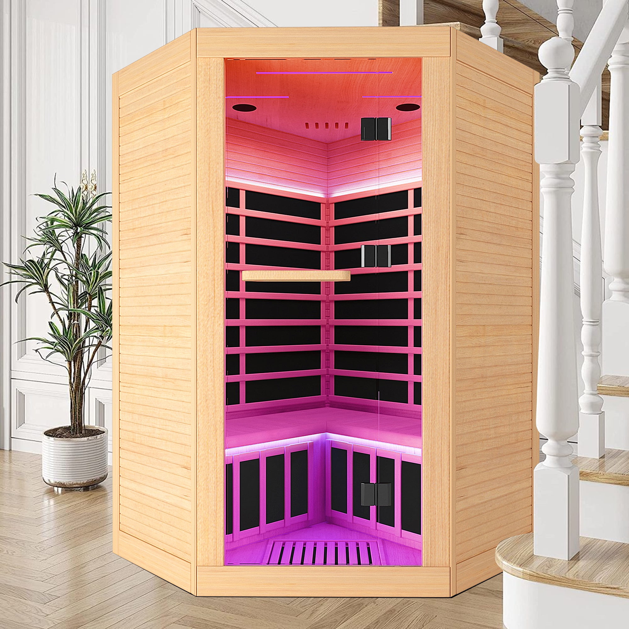 OUTEXER 2 to 3 Person Infrared Sauna Home Saunas,2100W Low EMF Canadian ...