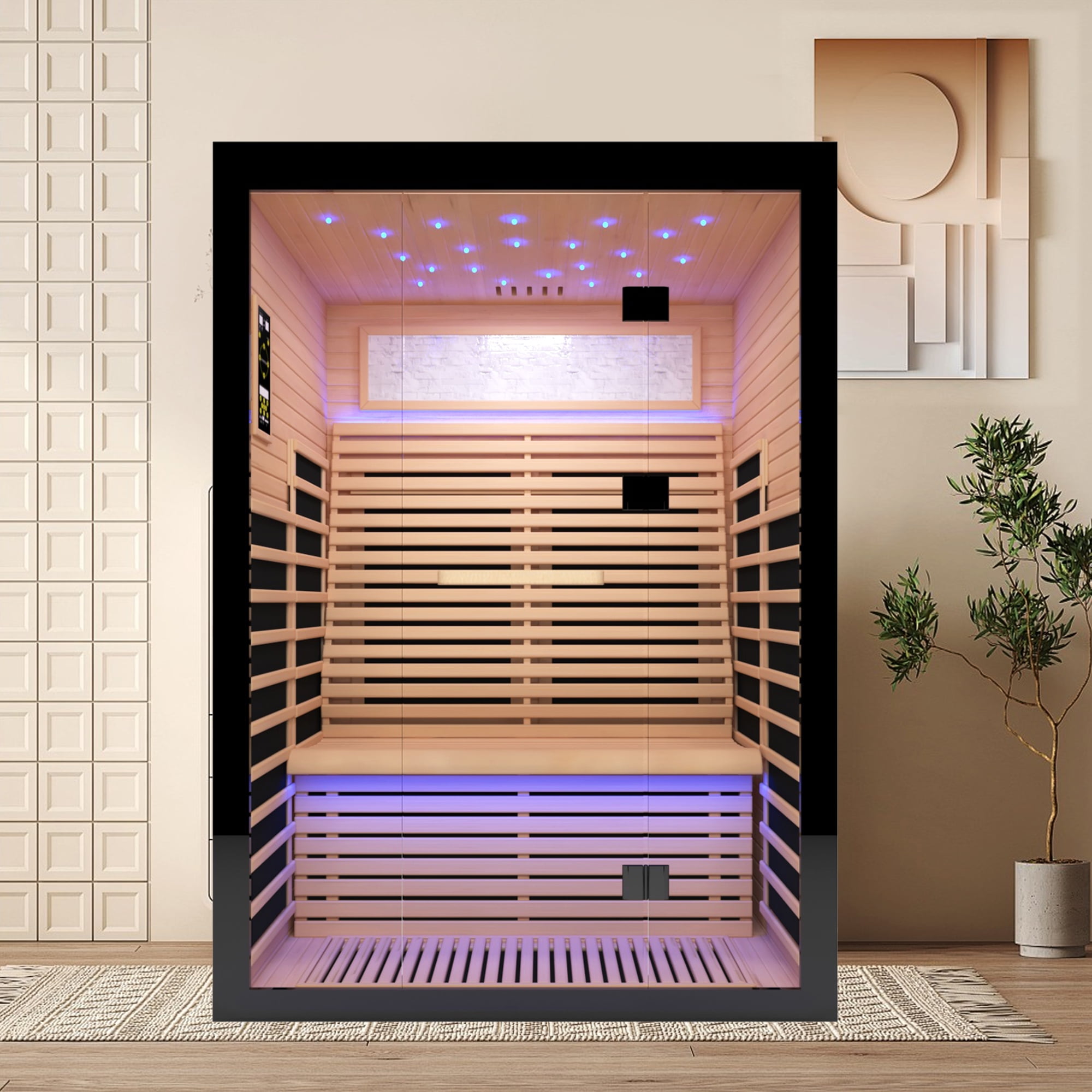 OUTEXER 2 Person Home Saunas Far Infrared Sauna, Low-EMF Home Spa Room ...