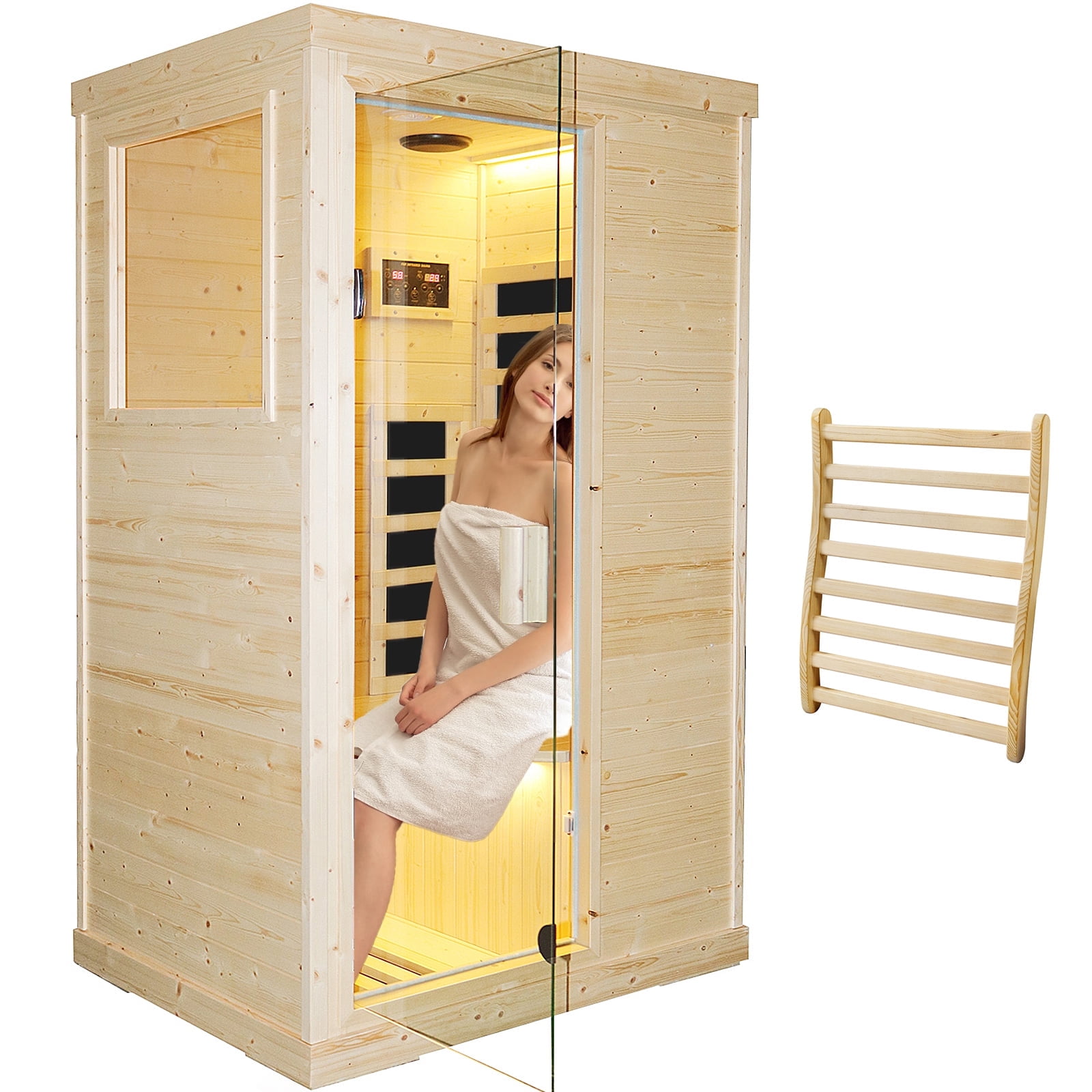 OUTEXER Infrared Sauna Heater 1 Person Sauna, Home Sauna Infrared Sauna ...