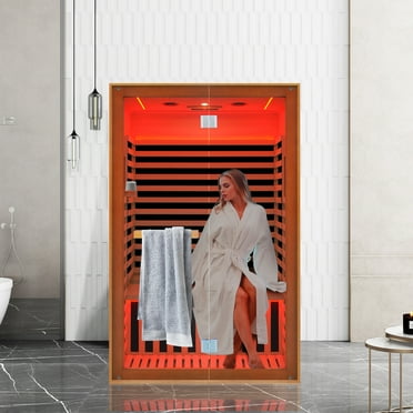 Heat Wave Home FAR 2-Person Hemlock Infrared Sauna with 6 Carbon Heaters - Walmart.com