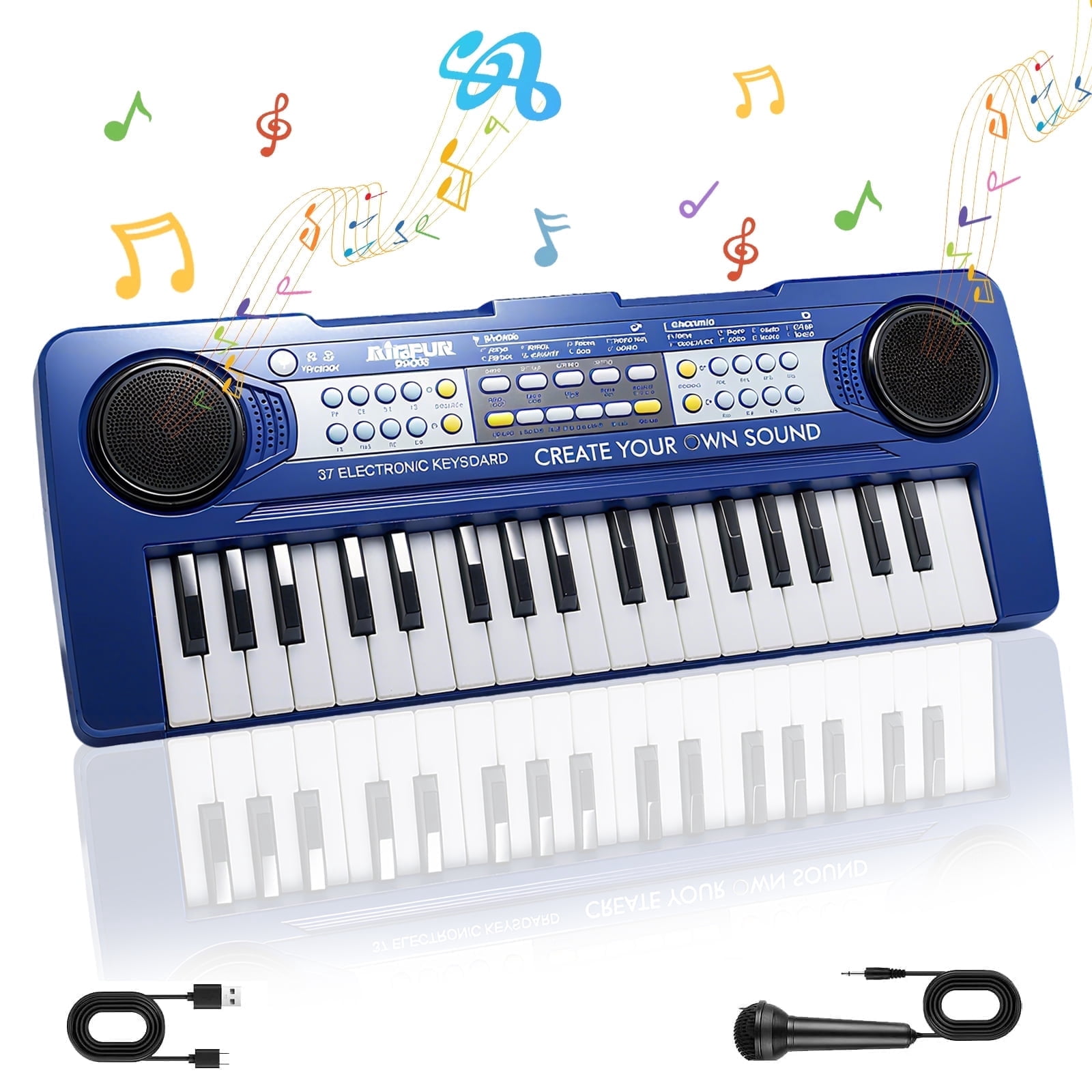 OUTGOO 37 Keys Piano Keyboard for Kids, Portable Music Keyboard Piano ...