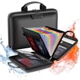OUTGOO Fireproof File Organizer with Lock, Hard-Shell Case Fireproof ...