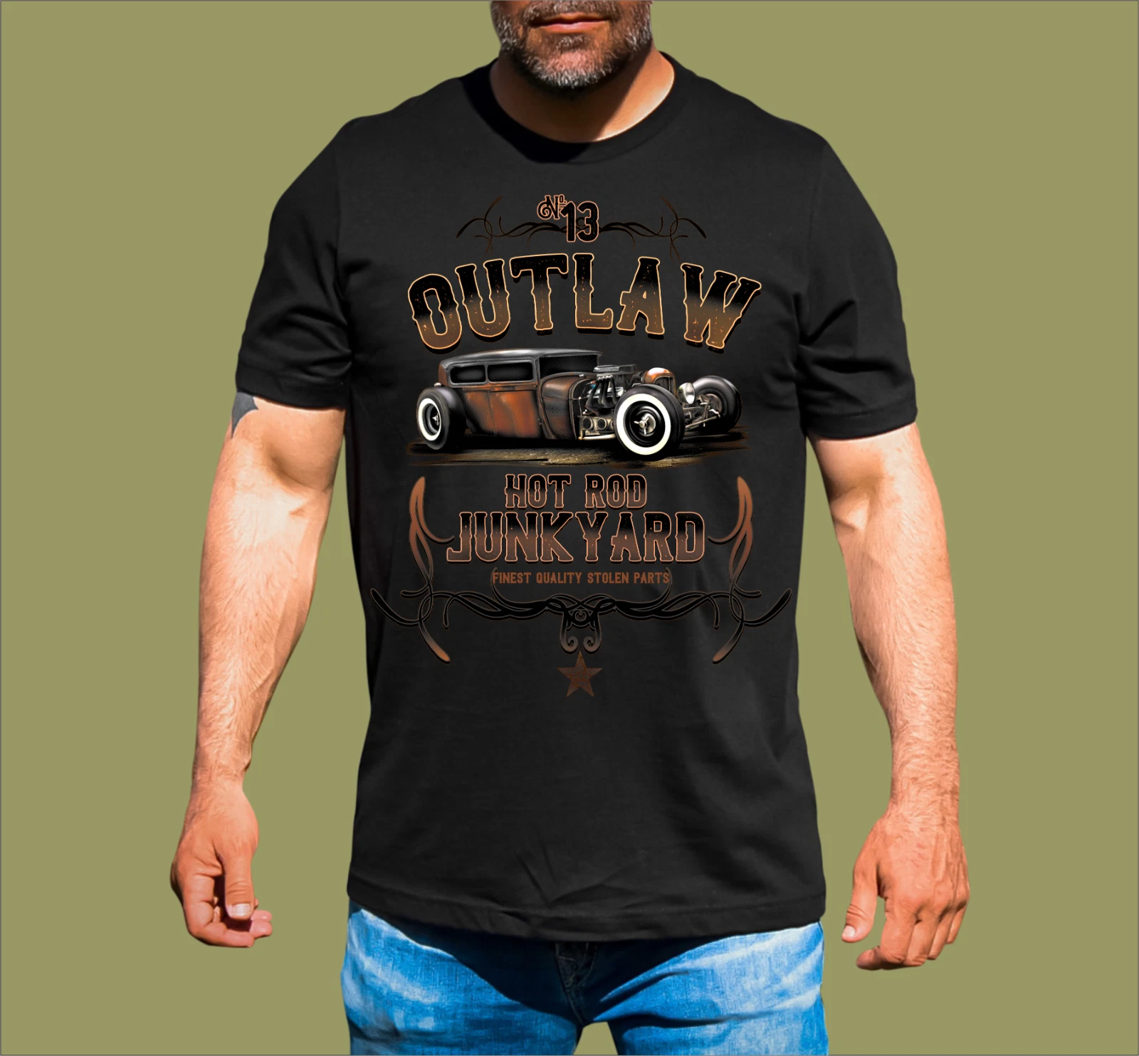OUTLAW JUNK YARD RAT ROD T-SHIRT - Walmart.com