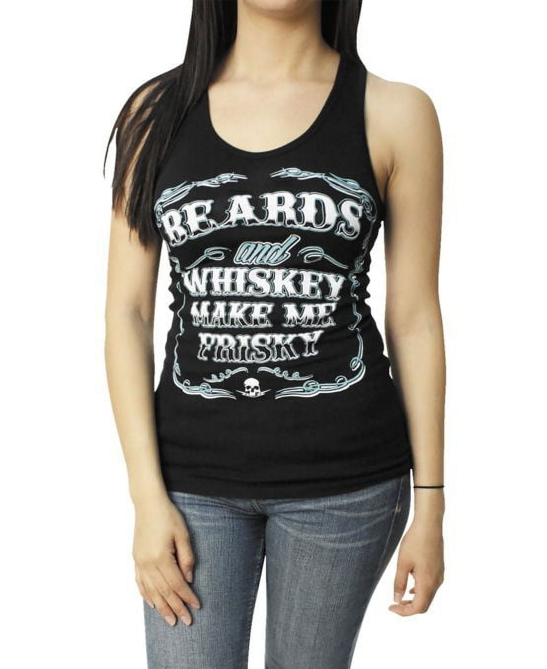 OUTLAW THREADZ Women's Beards And Whisky Tank Black XL WTT16-WXL ...
