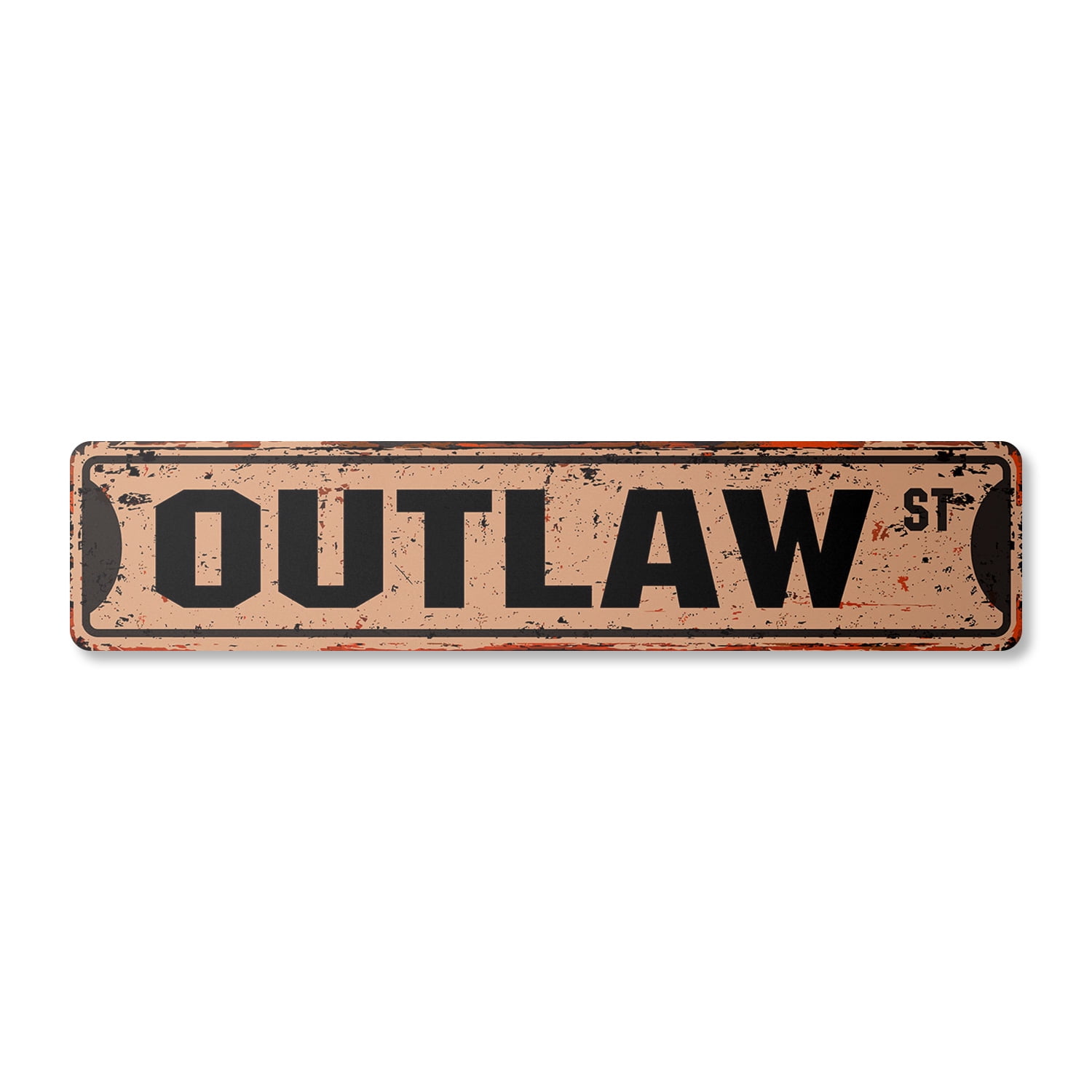 OUTLAW Vintage Plastic Street Sign criminal probation attorney crime ...