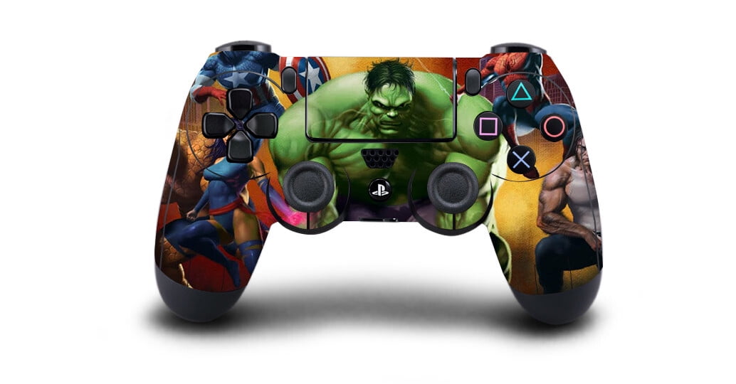 OUTMOIN Full Body Vinyl Skin Stickers for PS4 Controller - Green ...