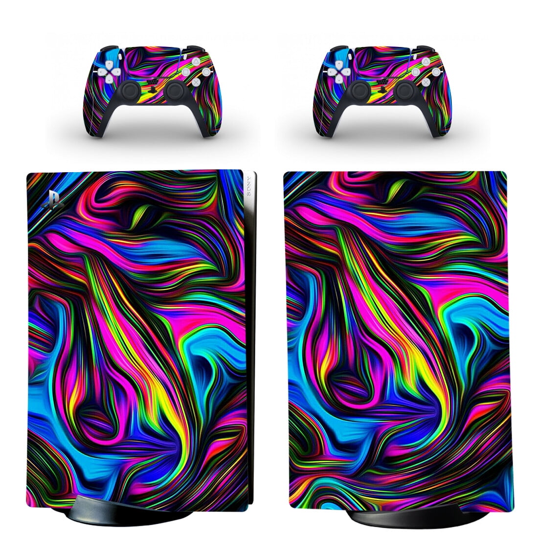 OUTMOIN Full Body Vinyl Skin Stickers for PS5 Digital Edition Console ...