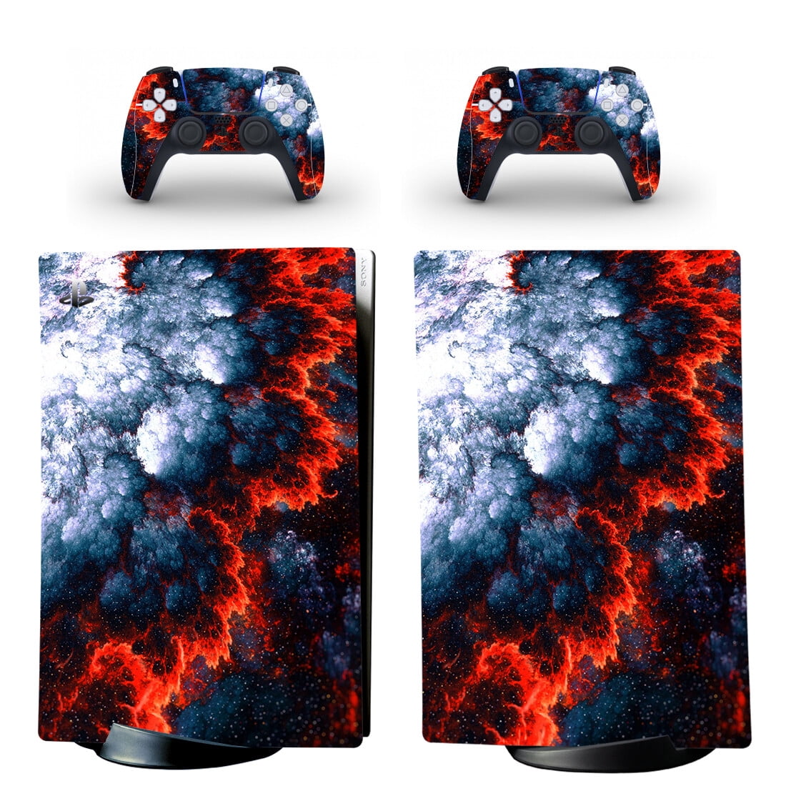 OUTMOIN Full Body Vinyl Skin Stickers for PS5 Digital Edition Console ...