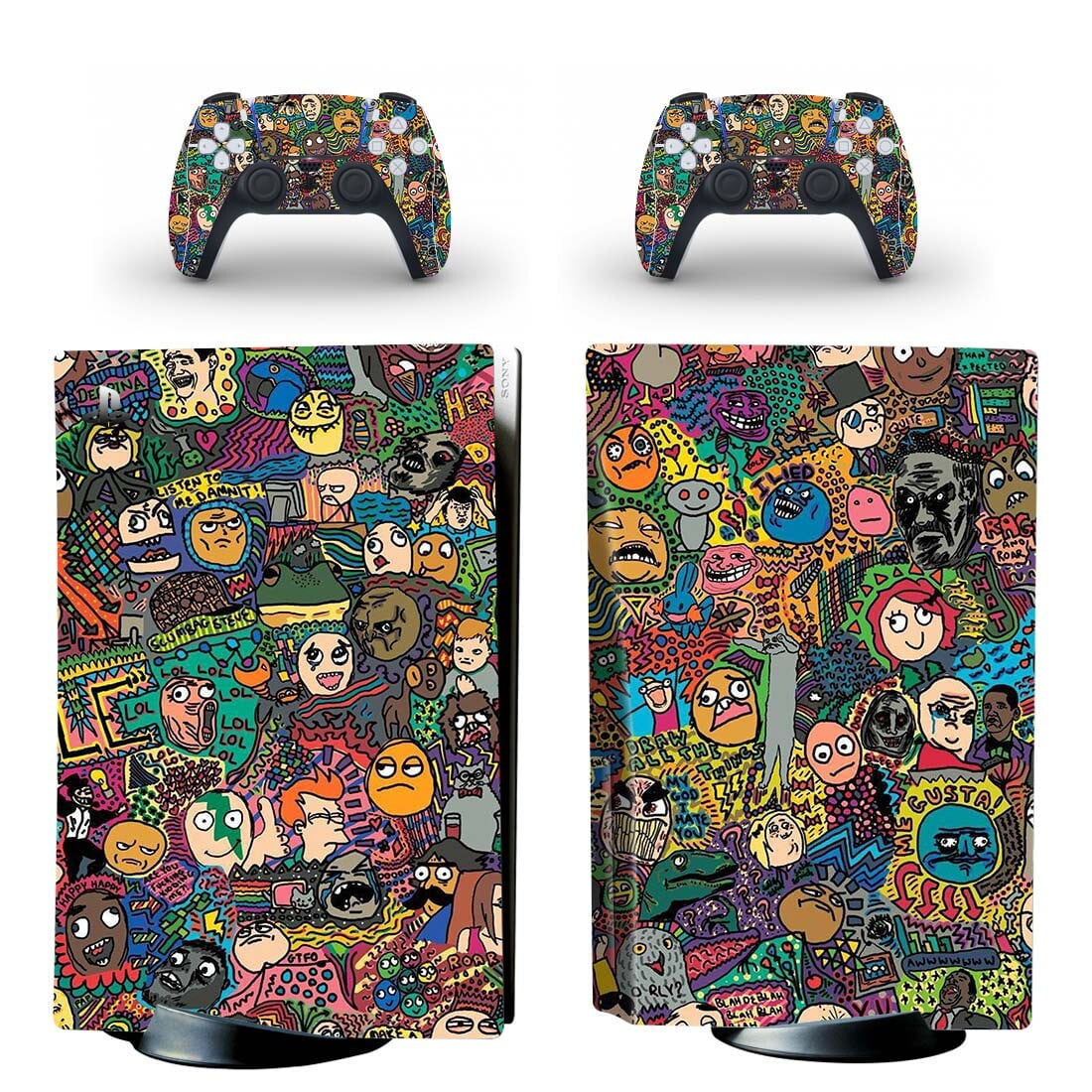 OUTMOIN Full Body Vinyl Skin Stickers for PS5 Disc Edition Console and ...