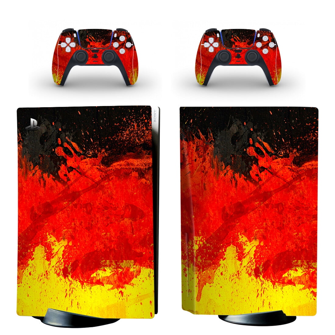 OUTMOIN Full Body Vinyl Skin Stickers for PS5 Disc Edition Console and ...