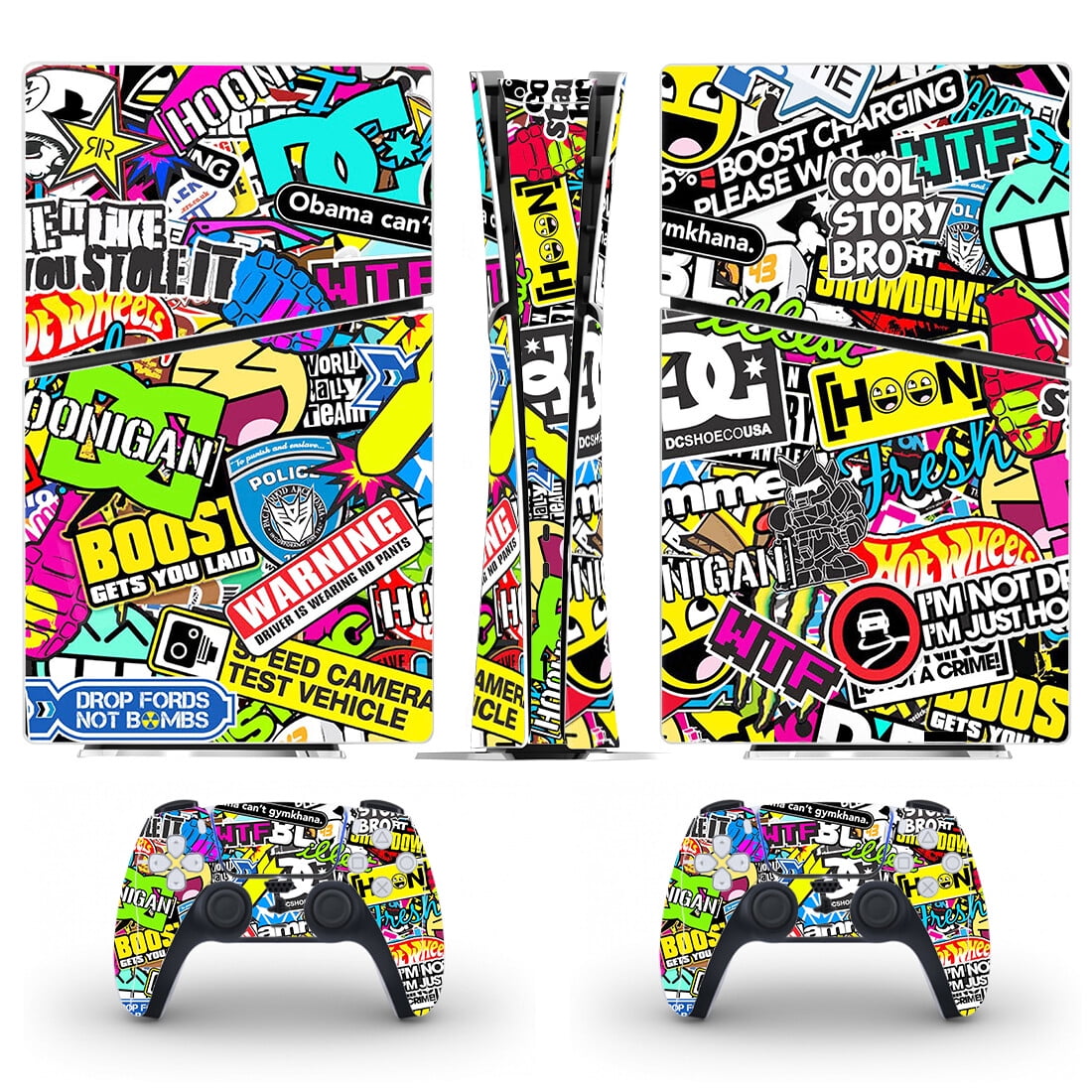 OUTMOIN Full Body Vinyl Skin Stickers for PS5 Slim Digital Edition ...