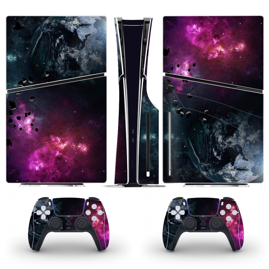 OUTMOIN Full Body Vinyl Skin Stickers for PS5 Slim Disc Edition Console ...