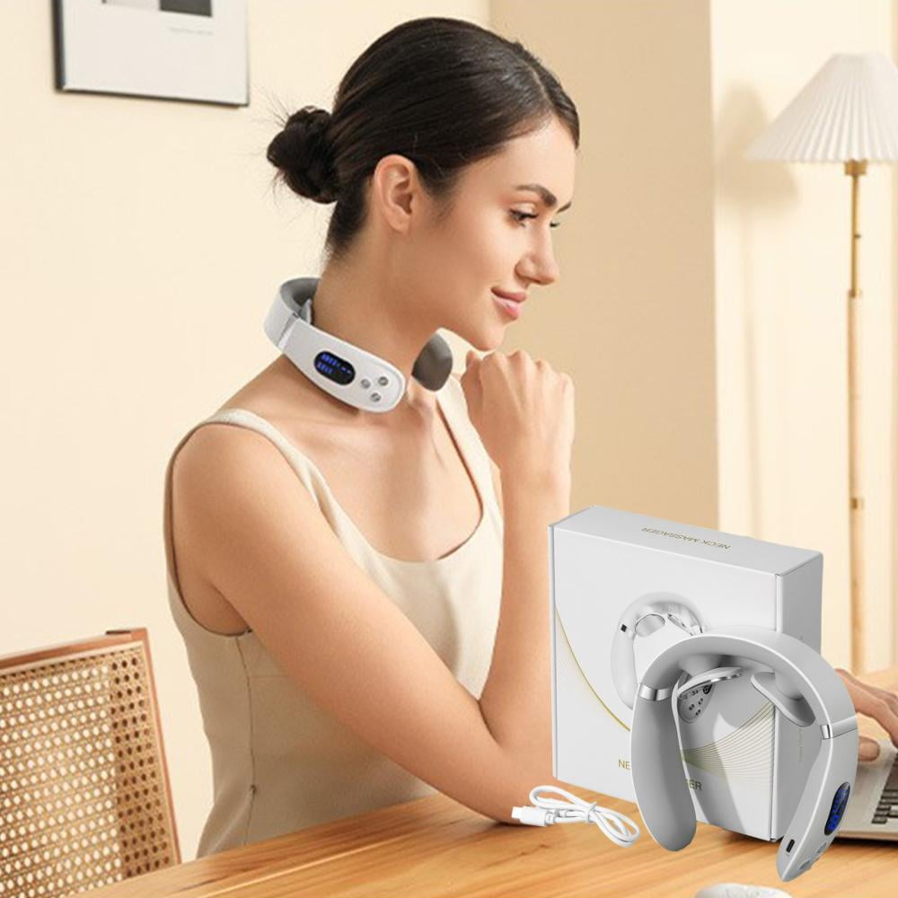 OUTOLOXIT Neck Massager, LED Display Electric Neck Massager with Heat ...