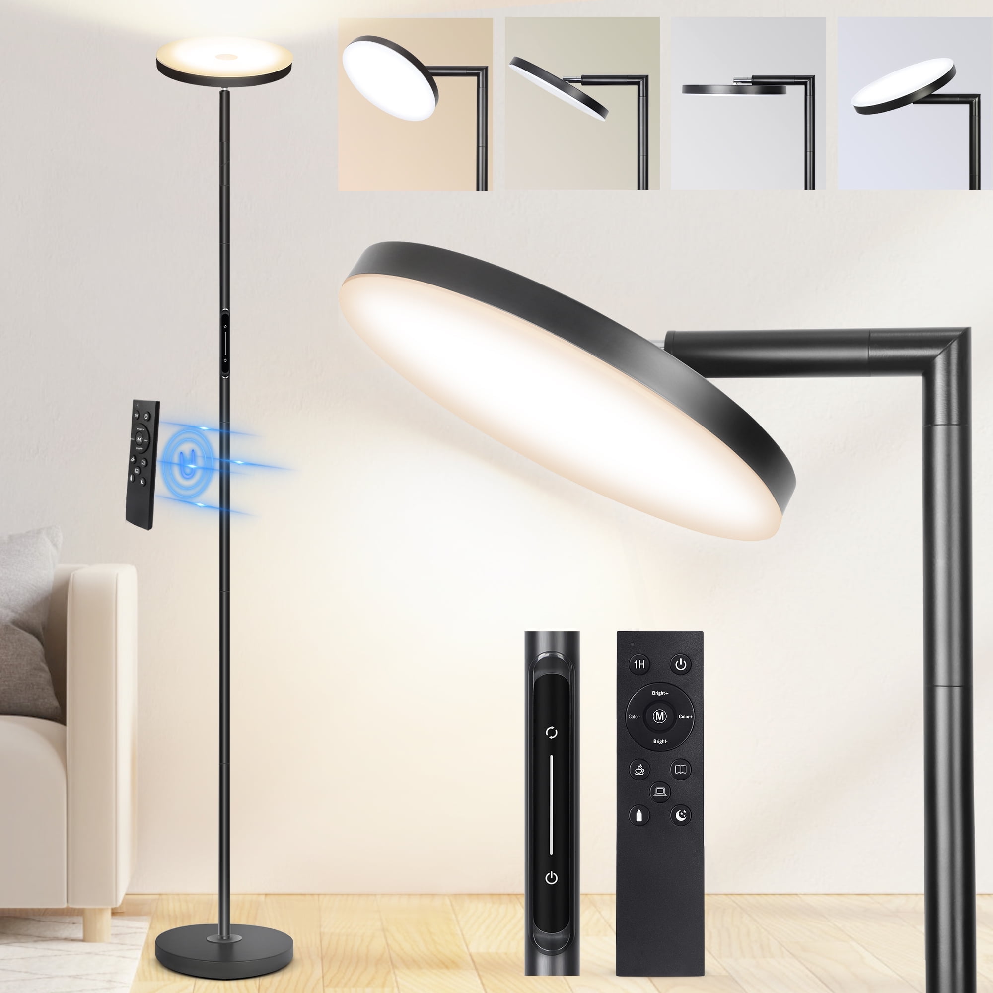 OUTON 70'' Touch Control & Remote Floor Lamp, 4 Color Temperatures, For ...