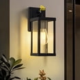 OUTON Outdoor Porch Lights Wall Mount, Modern Black Exterior Wall ...